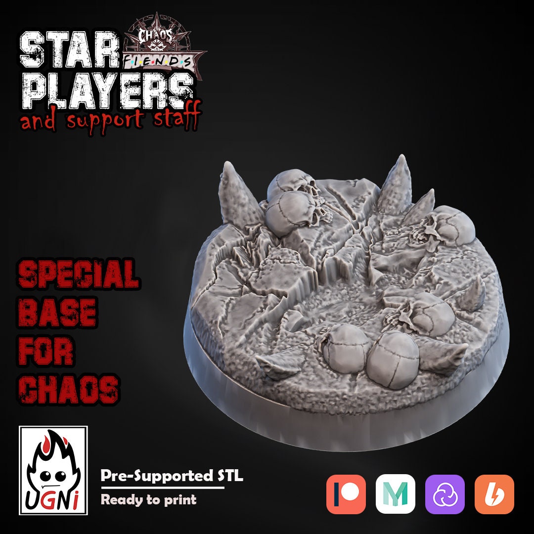Chaos 3d Printed Bases - Fantasy Football, Table Top, Grim Dark ...
