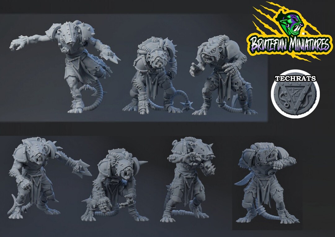 Techrats 7x Lino Pack Mirrored - Brute Fun Miniatures Fantasy Football ...