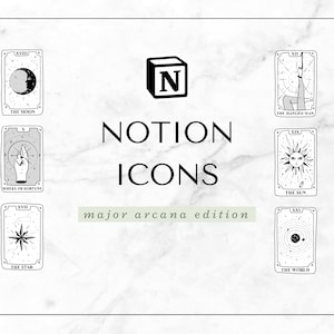Notion Icons for Template, Major Arcana Icons, Tarot Card Icon ...