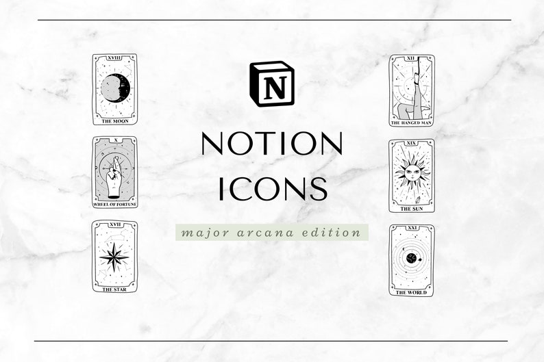 Notion Icons for Template, Major Arcana Icons, Tarot Card Icon ...