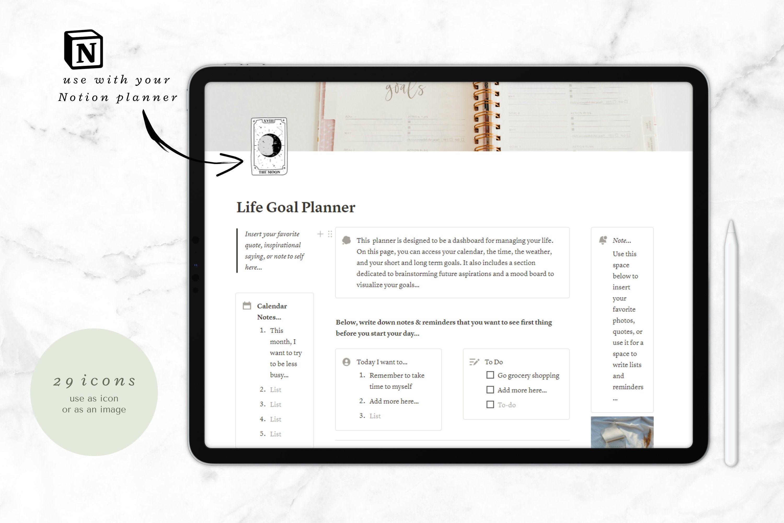 Notion Icons for Template, Major Arcana Icons, Tarot Card Icon ...