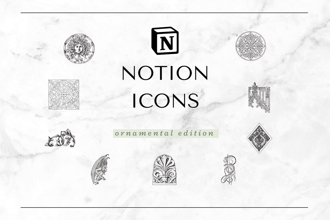 Notion Icons for Template, Ornamental Icons | Stamp, Sticker, Icon ...