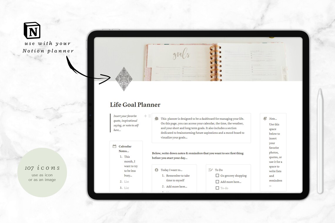 Notion Icons, Ornamental Icon Collection // Stamp, Sticker, Icon ...