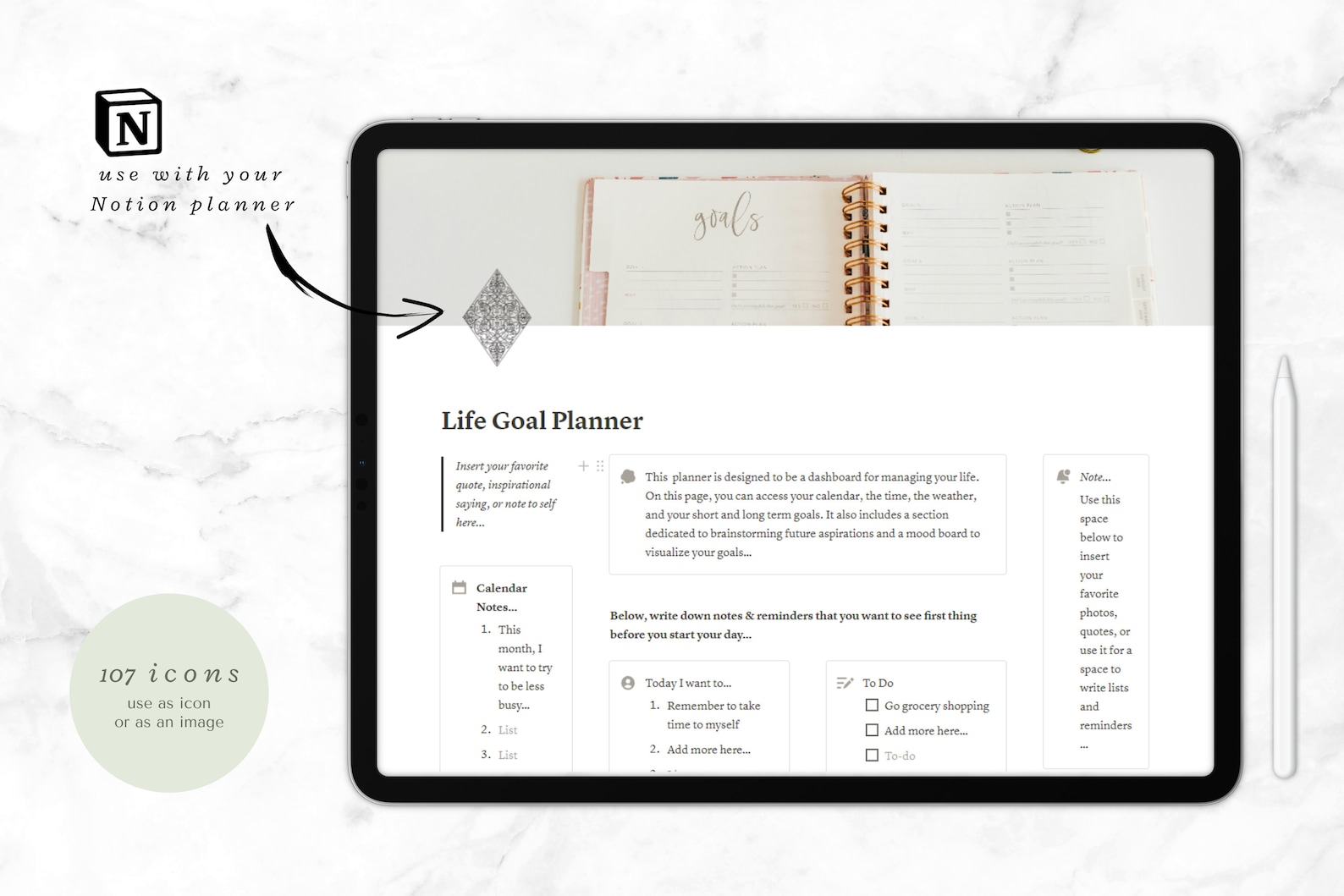 Notion Icons, Ornamental Icon Collection // Stamp, Sticker, Icon ...