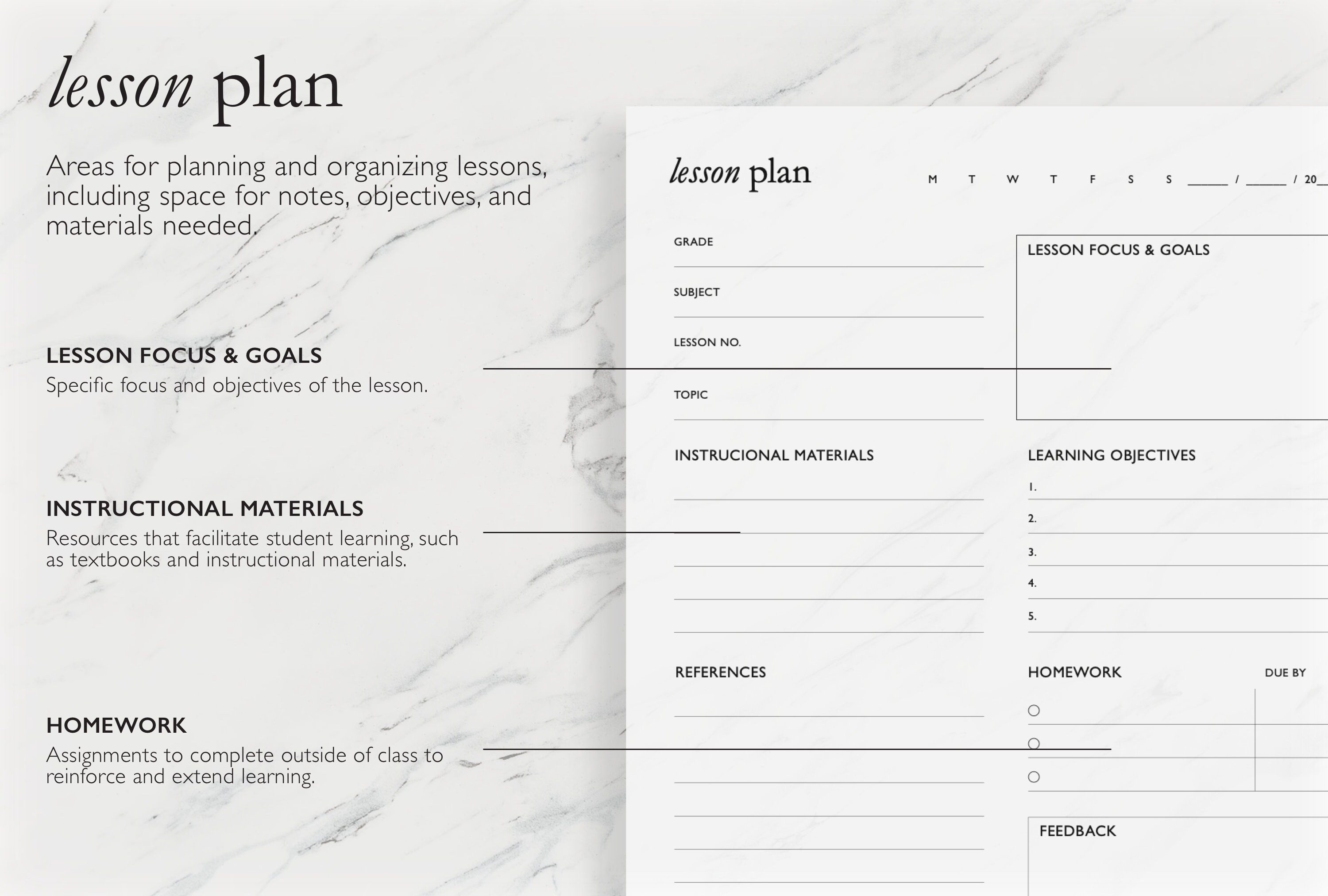 Undated Teacher Planner: Printable & Digital, Goodnotes, Notability ...