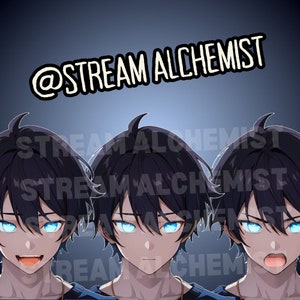 Lightning Boy PNGTUBER, Male Model, Premade for Streamers & Vtubers ...