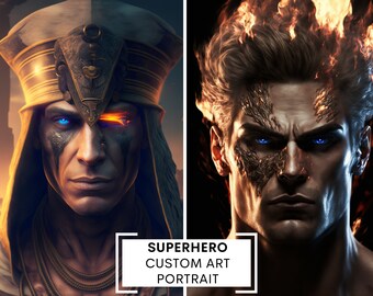 Realistic Superhero Custom Portrait - Etsy