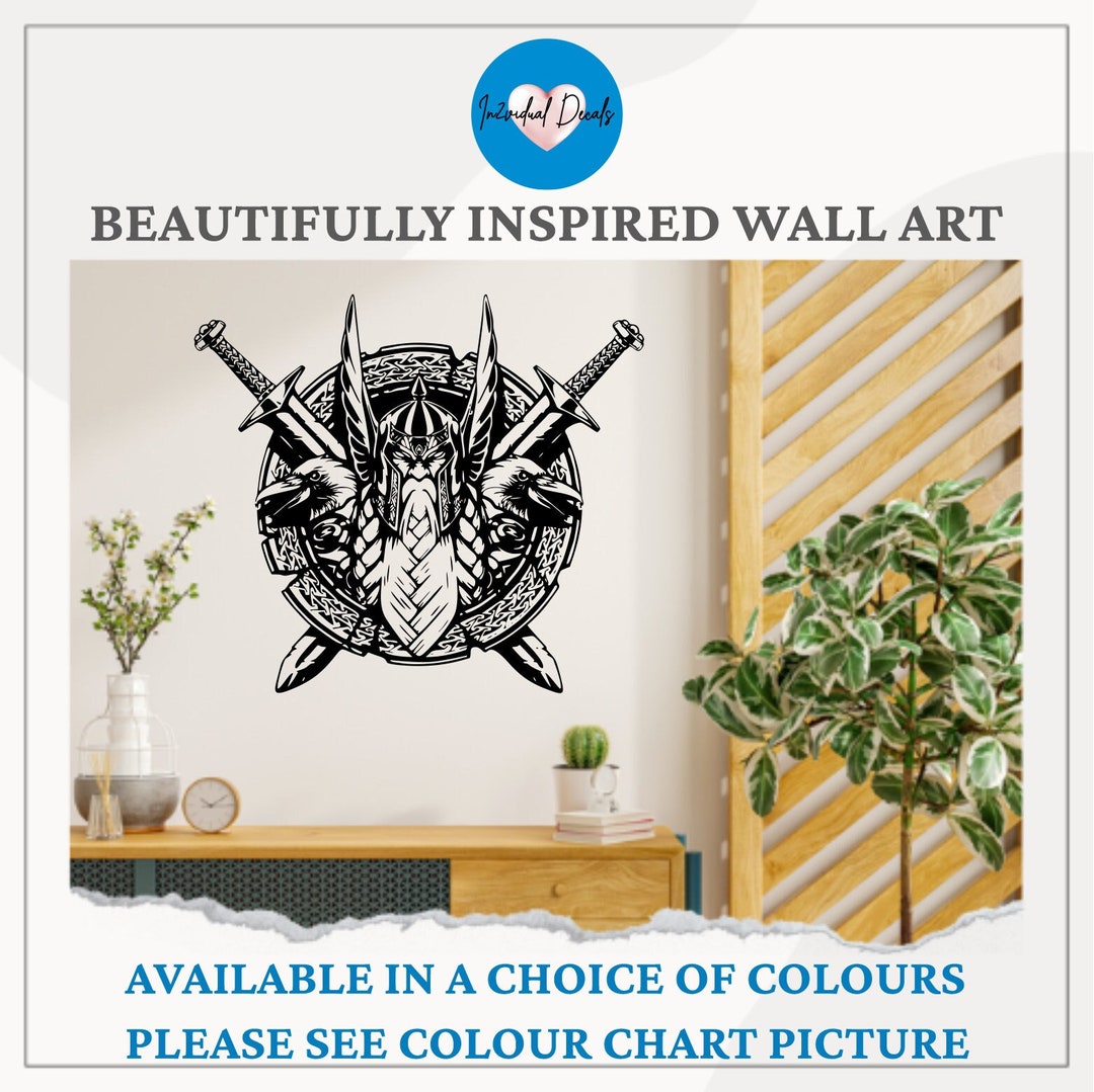 Odin Matt Vinyl Wall Decal/sticker, Viking, Norse, Thor, God, Pagan ...