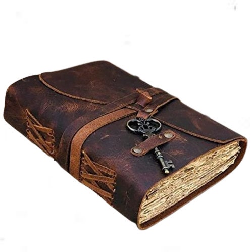 Personalized Green Leather Journal With Key Vintage Leather Journal ...