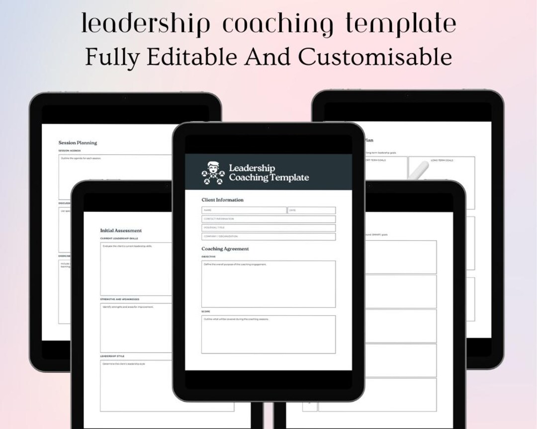 Leadership Coaching Template Editable Canva Template Instant Download ...