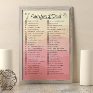 52 Date Bucket List for Couples | Romantic Date Night Ideas Gift for ...