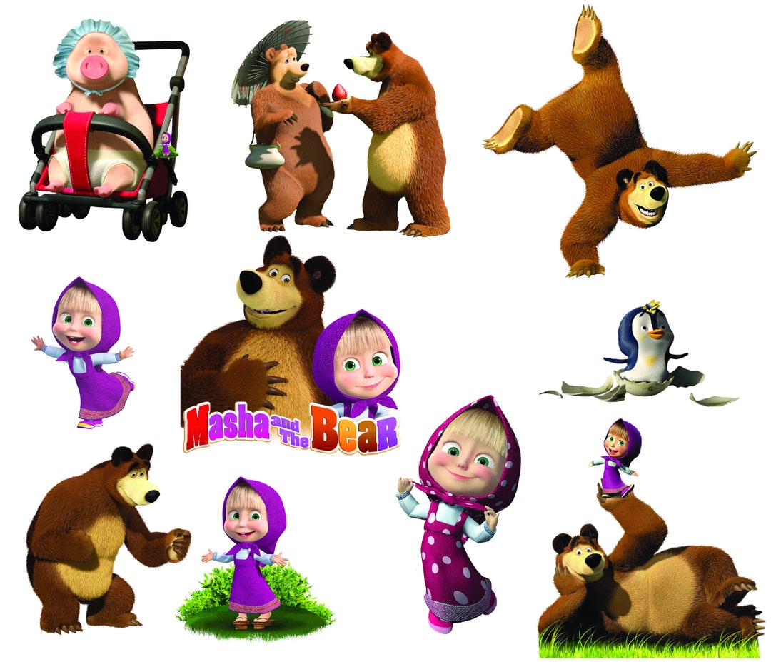 Mshaa a n d the Bear PNG High Resolution Msha y el oso - Etsy España