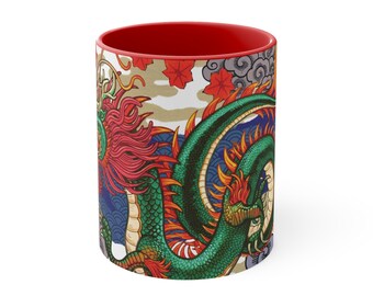 Year of the Dragon Coffee Mug 11oz Chinese Dragon Mug, Coffee Cup ...