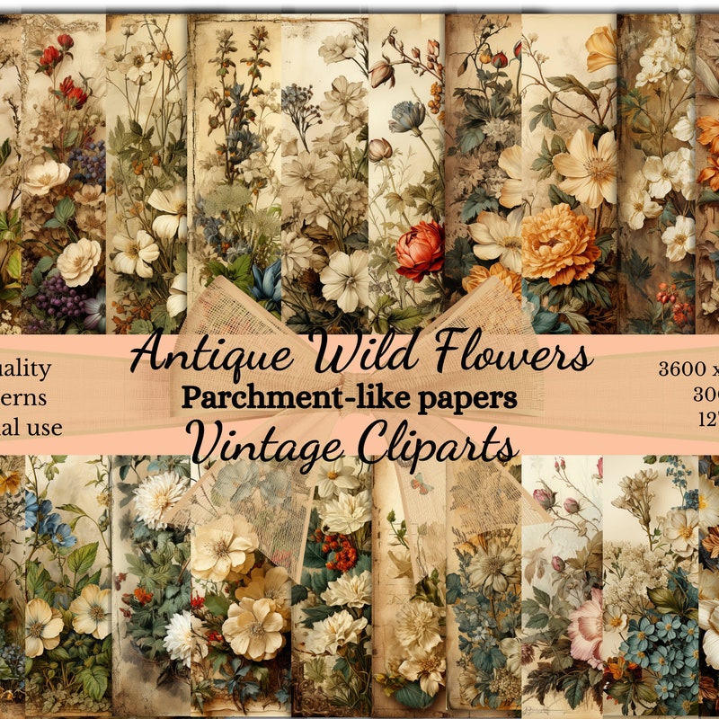 Vintage Floral Paper - Etsy