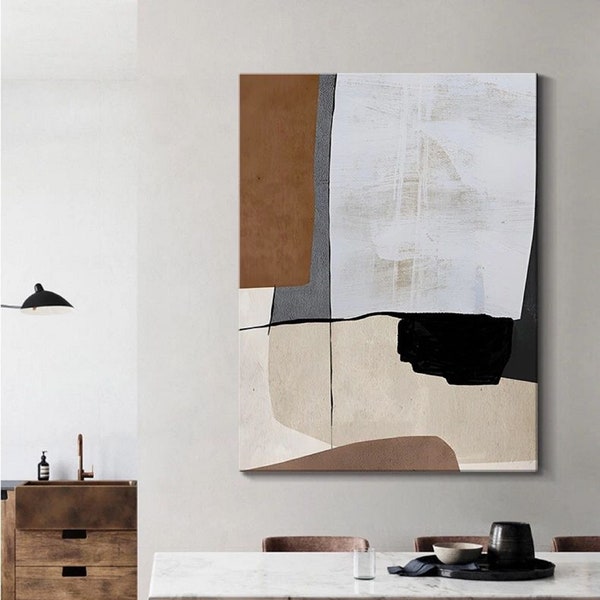 Large Abstract Painting Neutral - Etsy