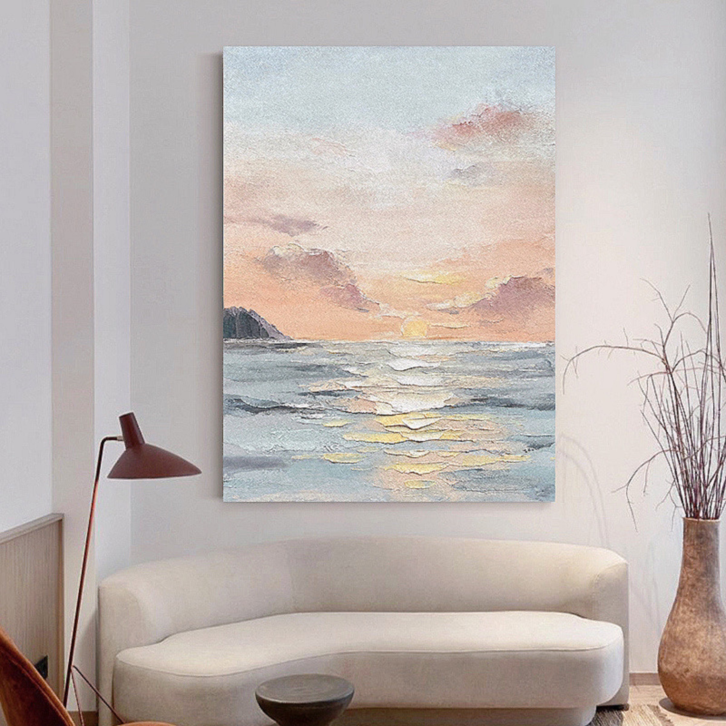 Sunset Ocean Canvas Wall Art at Julius Scudder blog
