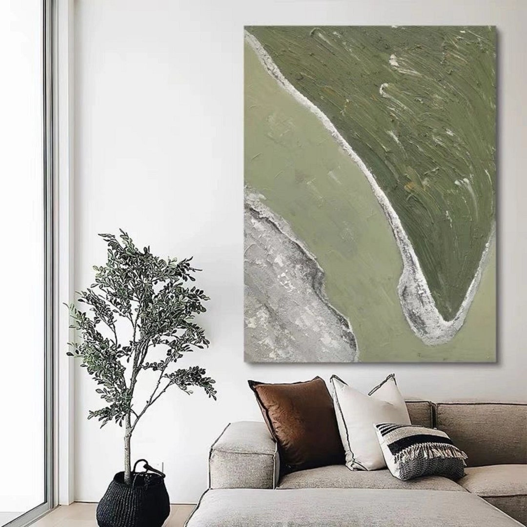 Green Texture Painting,green Abstract Painting Green Canvas Painting ...