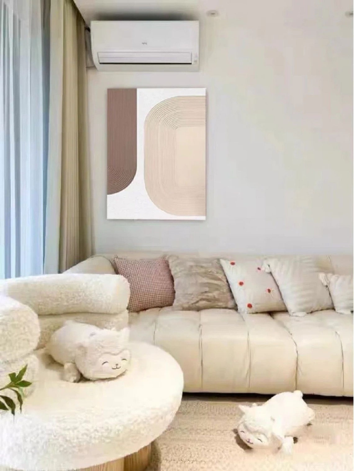 Beige Arch Wall Art Beige Textured Wall Art Beige Painting - Etsy