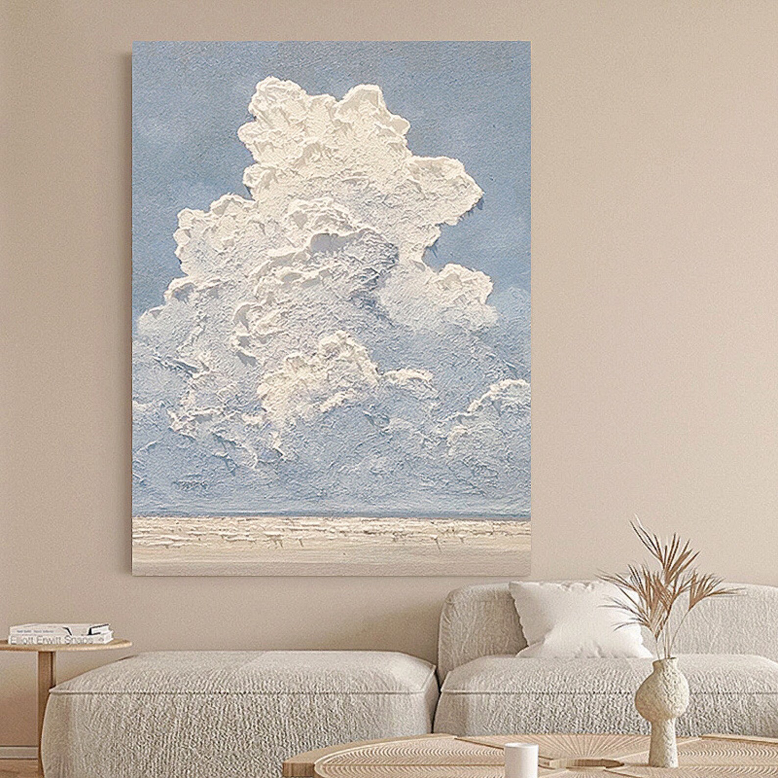 White Cloud Wall Artwhite 3d Wall Artabstract Art - Etsy