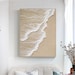 Large Original Beige White Abstract Painting White 3d Textured Wall Art ...