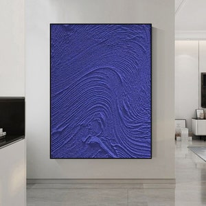 Blue 3d Textured Wall Art Blue Wall Art Blue Abstract Painting on ...