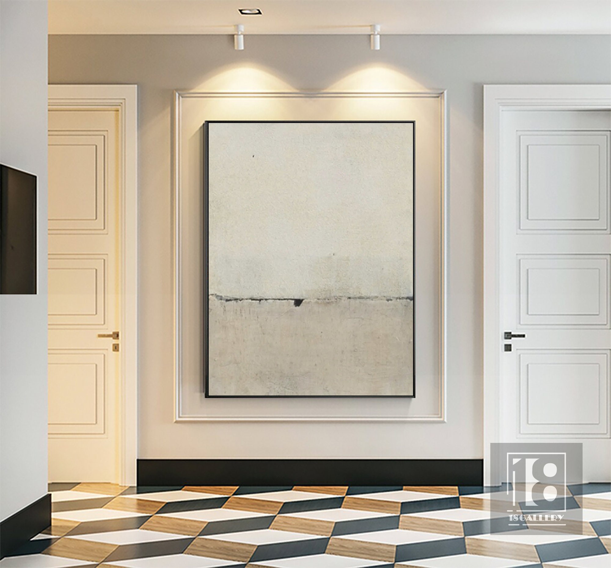 Beige Wabi Sabi Wall Art,beige White Abstract Painting,boho Textured ...