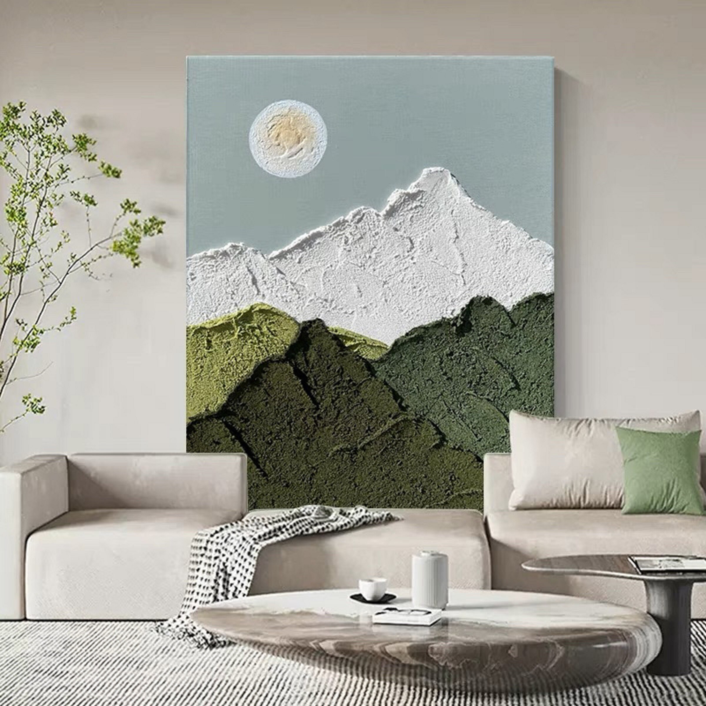 White 3d Texture Wall Art Large Abstract Canvas Art Green 3d - Etsy