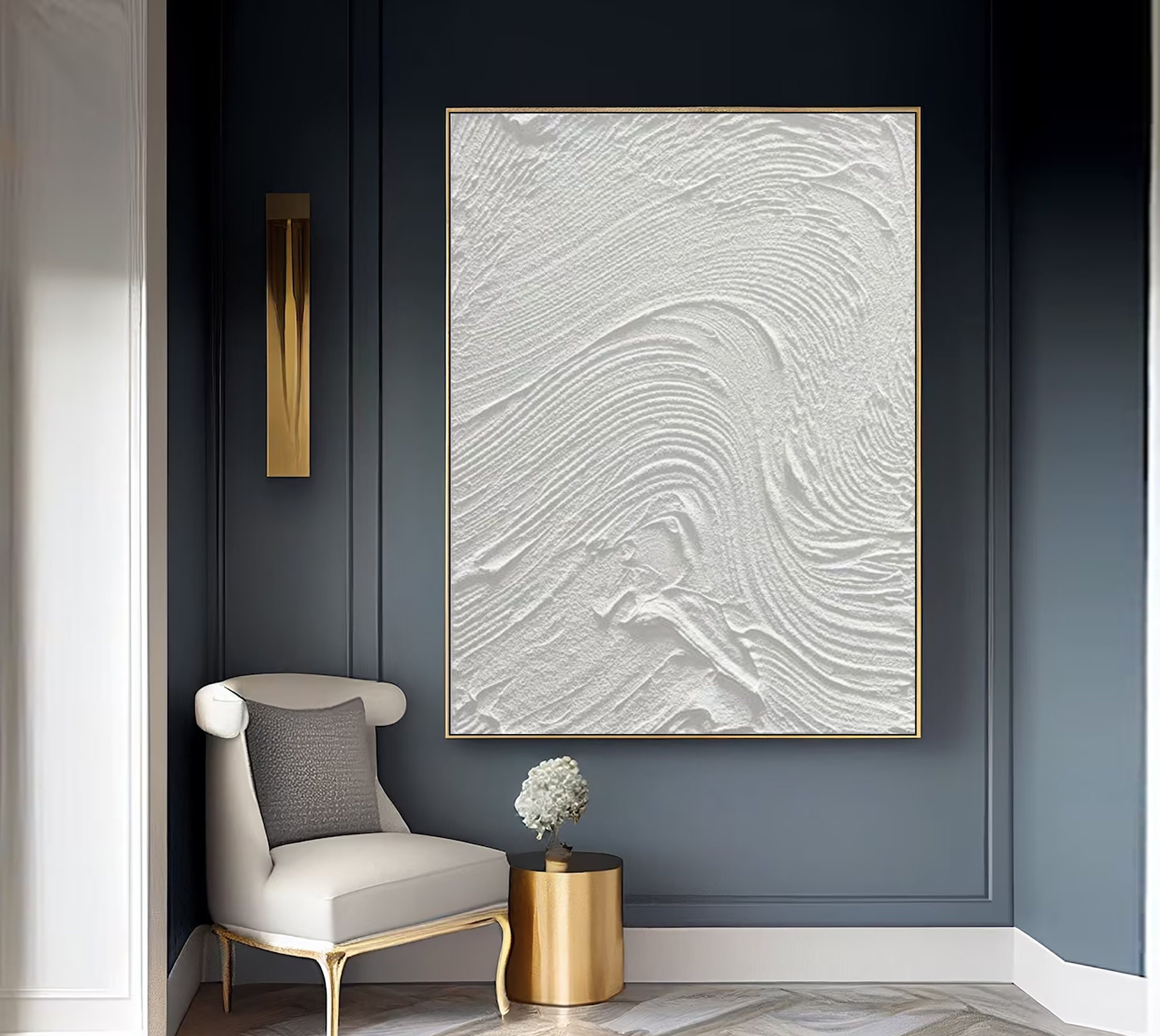 White 3d Textured Wall Art White Wall Art White Abstract - Etsy