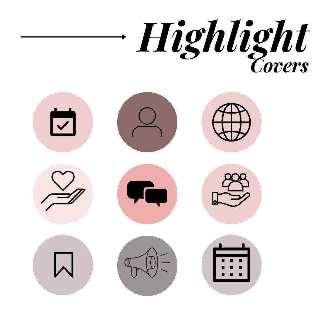 9 Pack Instagram Highlight Covers - Etsy