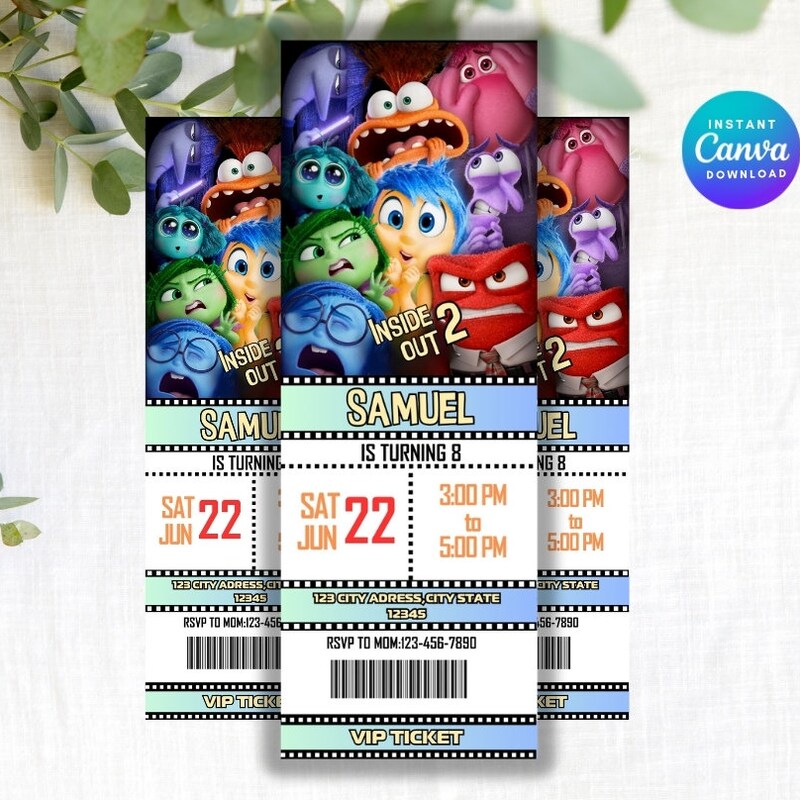 Inside Out Invite - Etsy