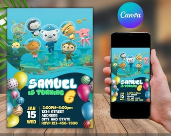 Octonauts Digital Birthday Party Invitation Instant Download Editable ...