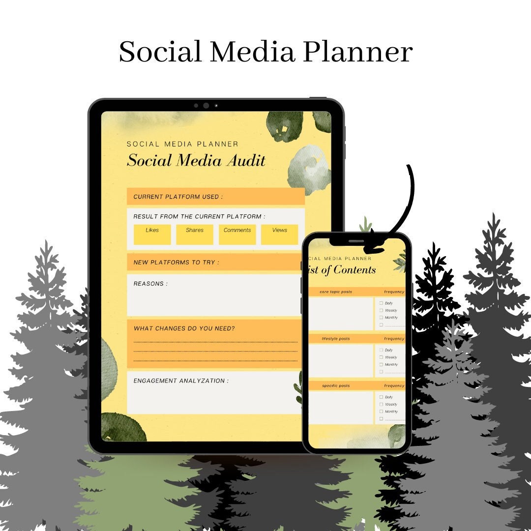 Social Media Planner, Editable Planner, Content Planner, Instagram ...