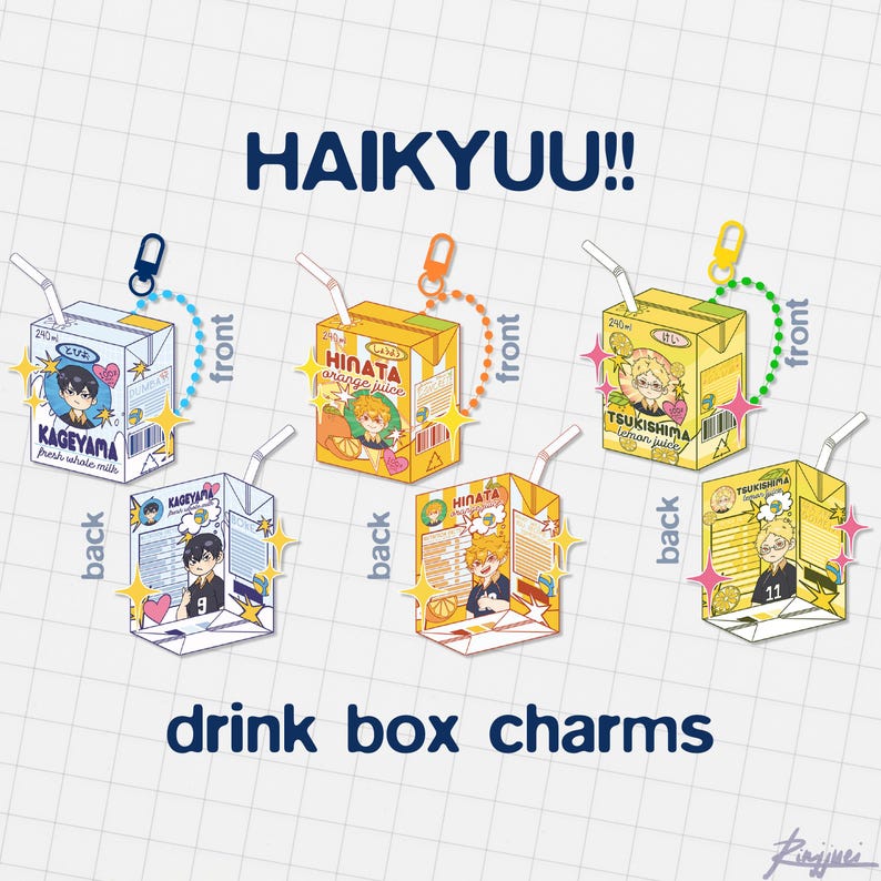 Haikyuu! Drink Box Charms - Etsy