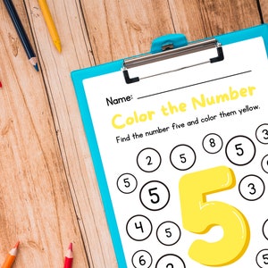 Number Coloring Worksheets for Preschool - Printable PDF - Digital ...