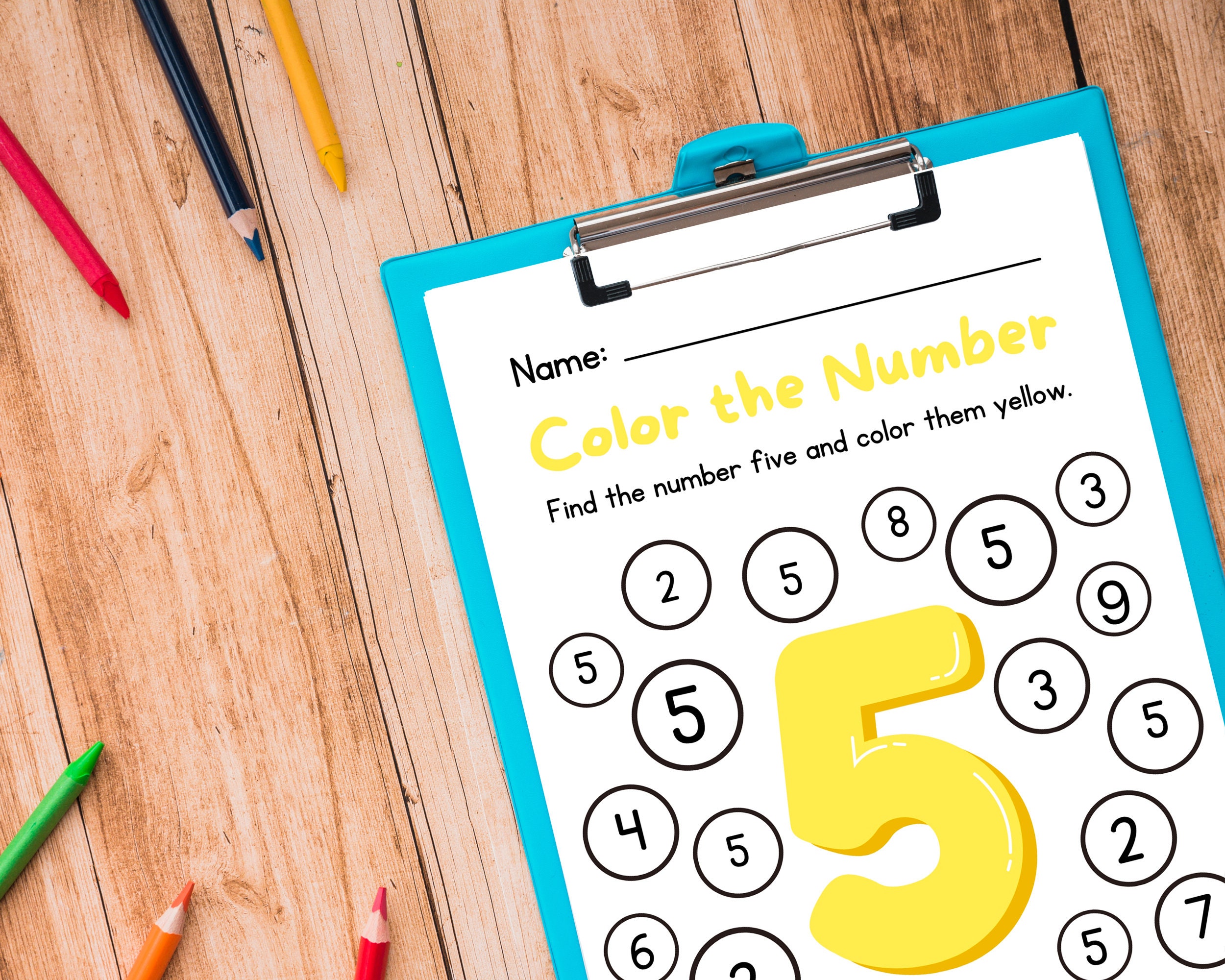 Number Coloring Worksheets for Preschool - Printable PDF - Digital ...