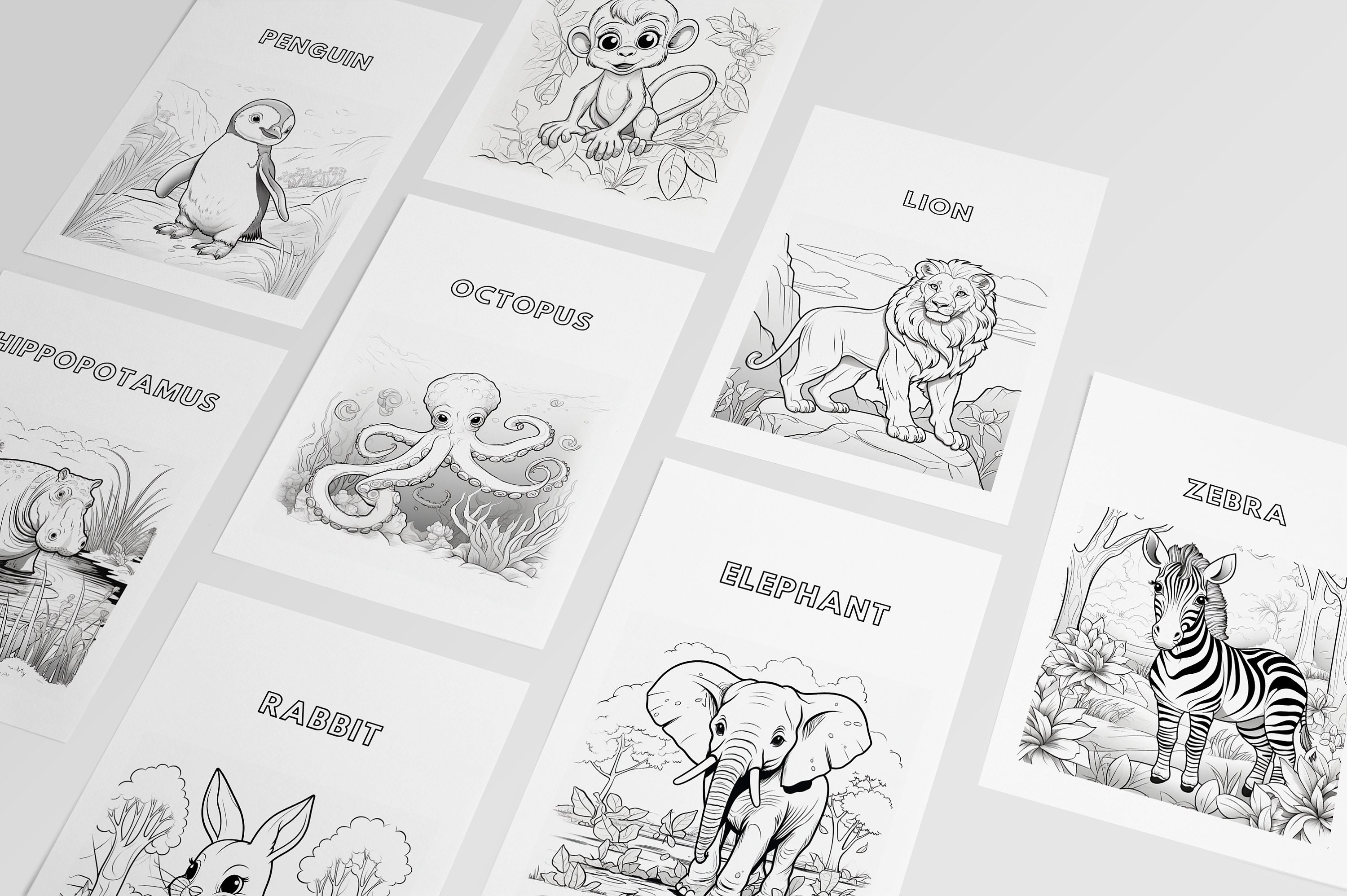 Animal Coloring Pages for Preschoolers Alphabetical Order Animals A-Z ...