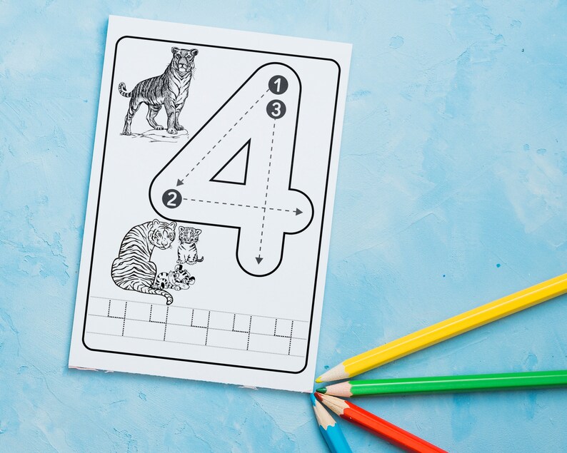 Numbers Tracing Worksheets - Handwriting Practice- Preschool Worksheets ...