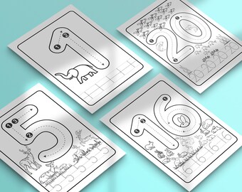 Numbers Tracing Worksheets Handwriting Practice Preschool Worksheets ...