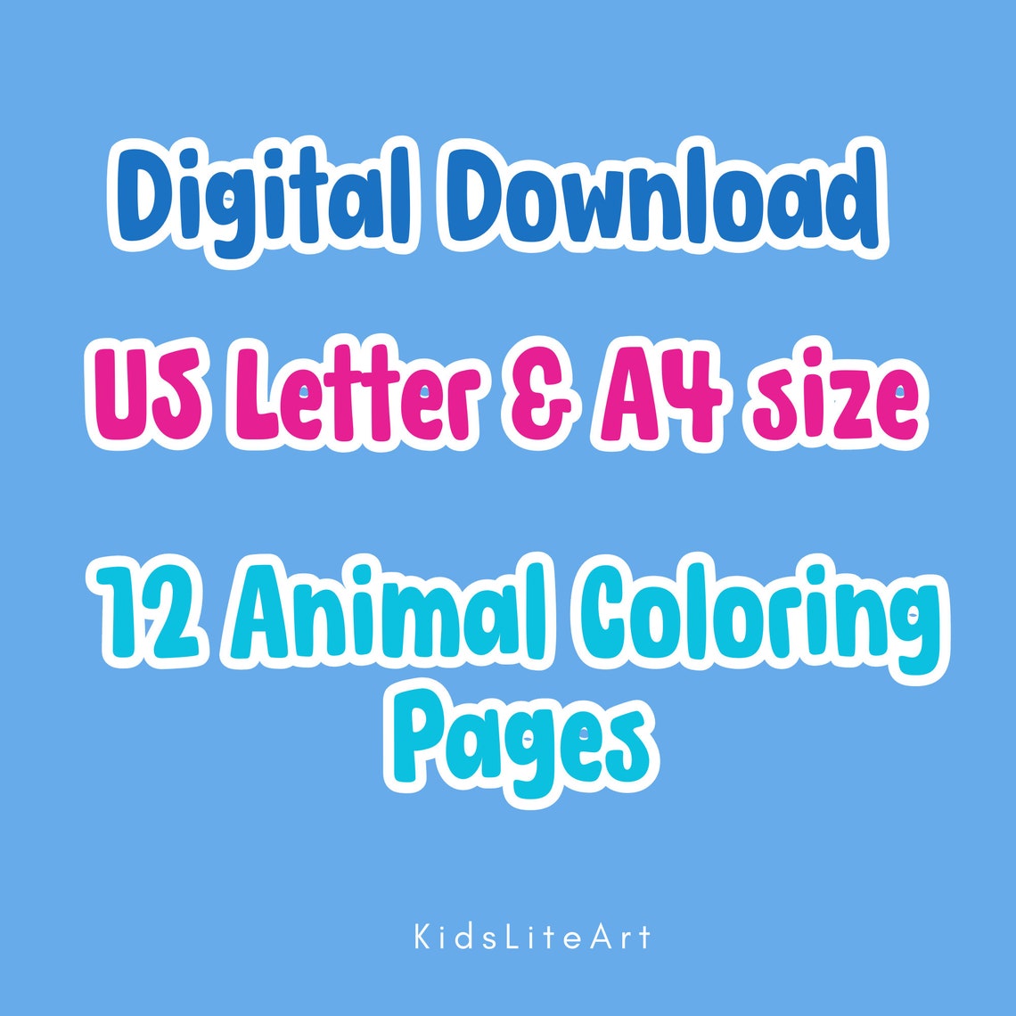 Animal Coloring Pages for Kids Cute Animal Coloring Sheets Toddler ...