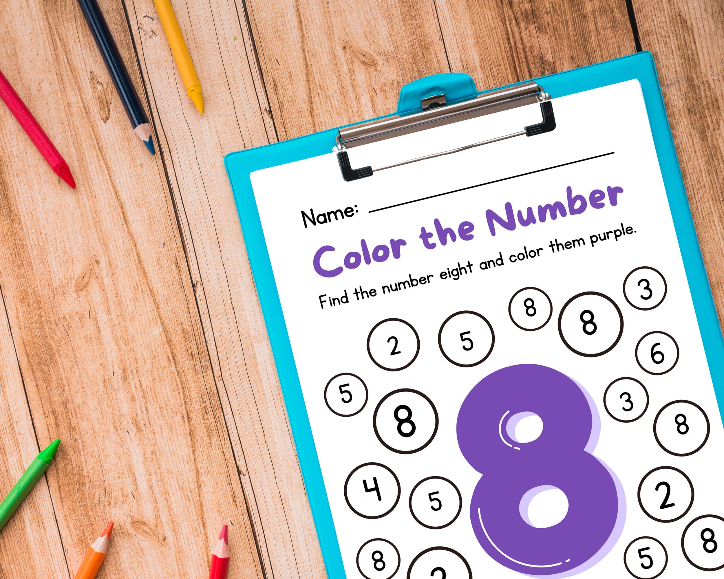Number Coloring Worksheets for Preschool - Printable PDF - Digital ...