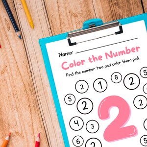 Number Coloring Worksheets for Preschool - Printable PDF - Digital ...