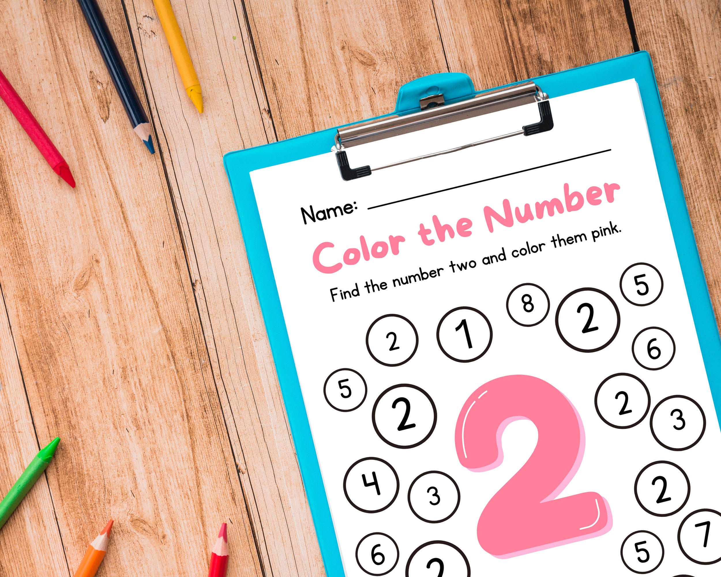 Number Coloring Worksheets for Preschool - Printable PDF - Digital ...