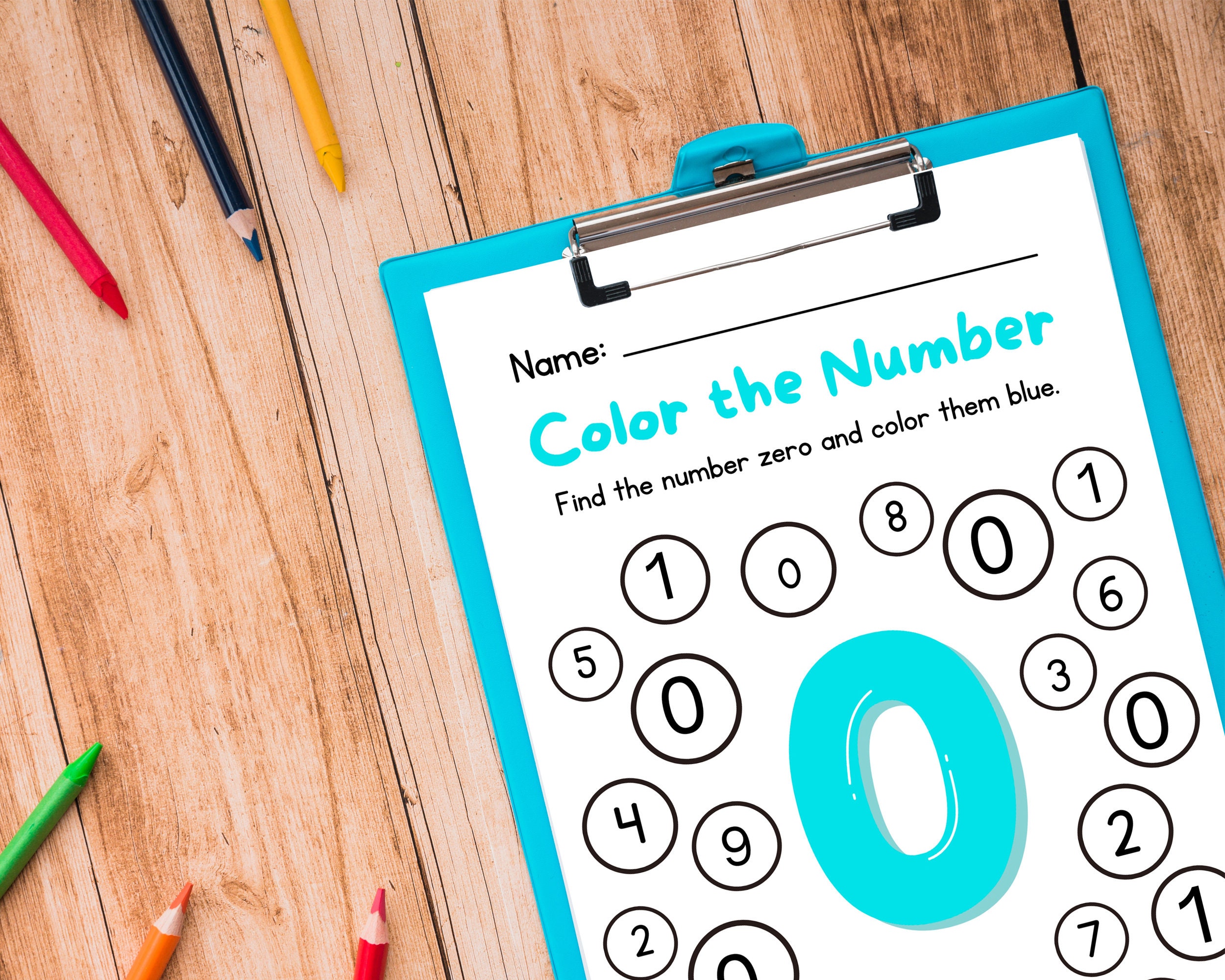 Number Coloring Worksheets for Preschool - Printable PDF - Digital ...