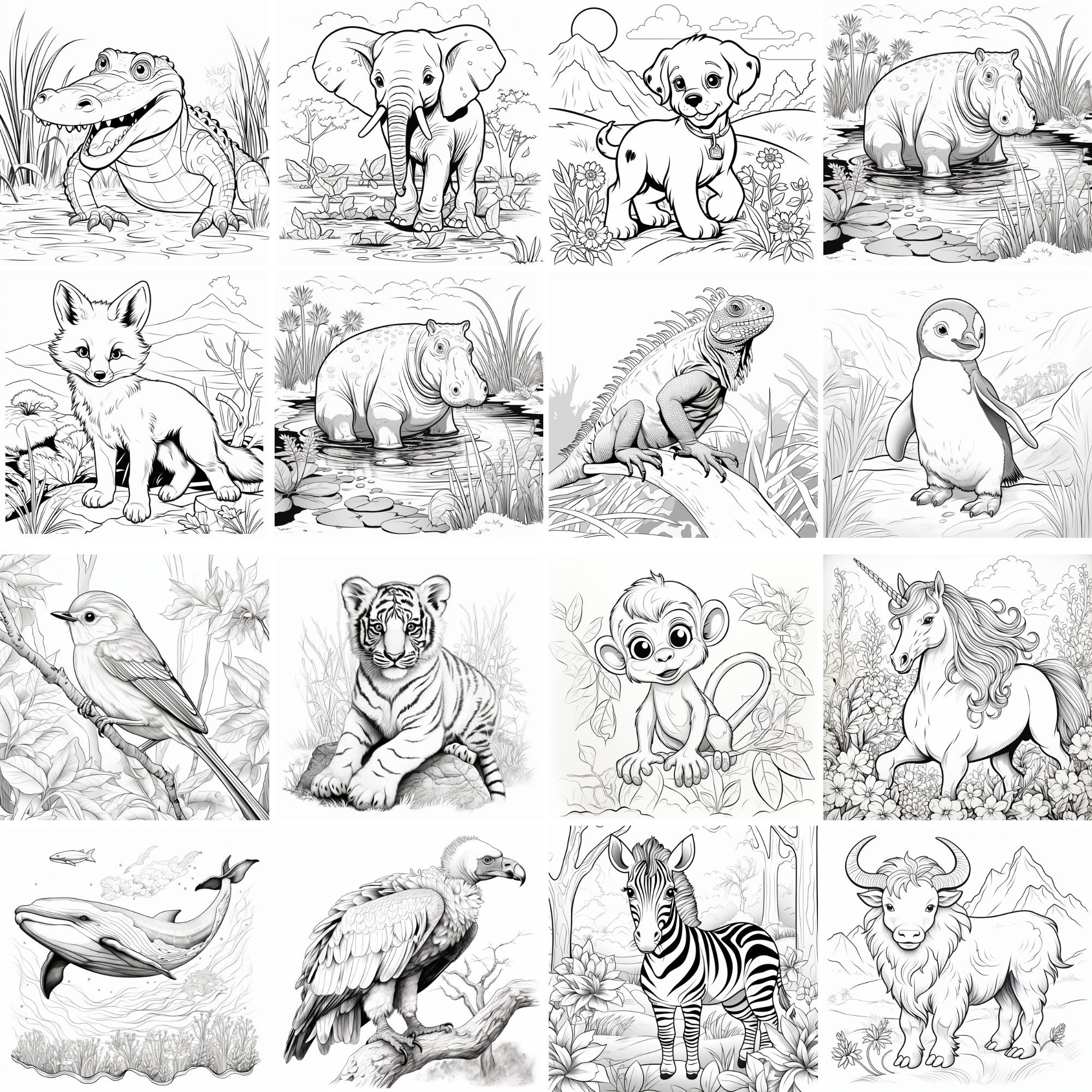 Animal Coloring Pages for Preschoolers Alphabetical Order Animals A-Z ...