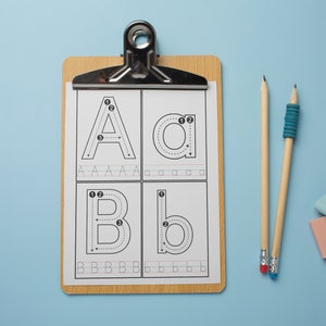 Alphabet Letters Tracing Worksheets - Handwriting Practice- Preschool ...