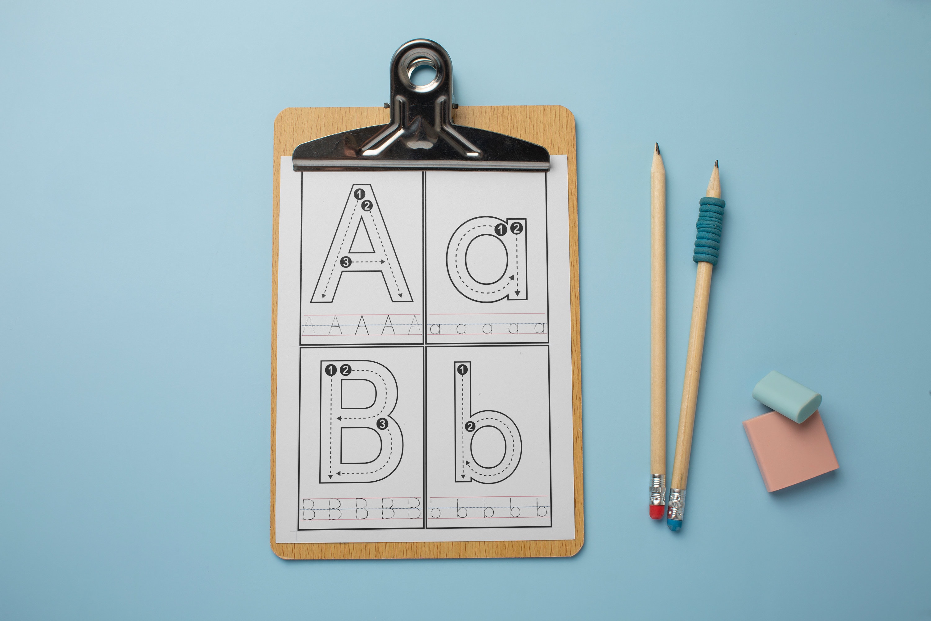 Alphabet Letters Tracing Worksheets - Handwriting Practice- Preschool ...