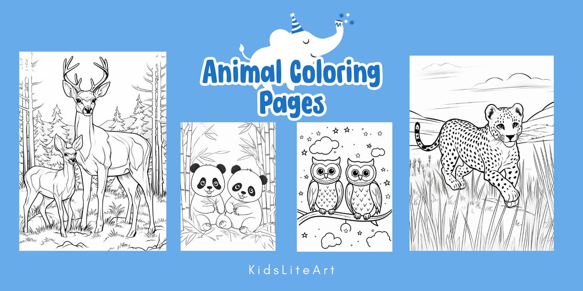 Animal Coloring Pages for Kids Cute Animal Coloring Sheets Toddler ...