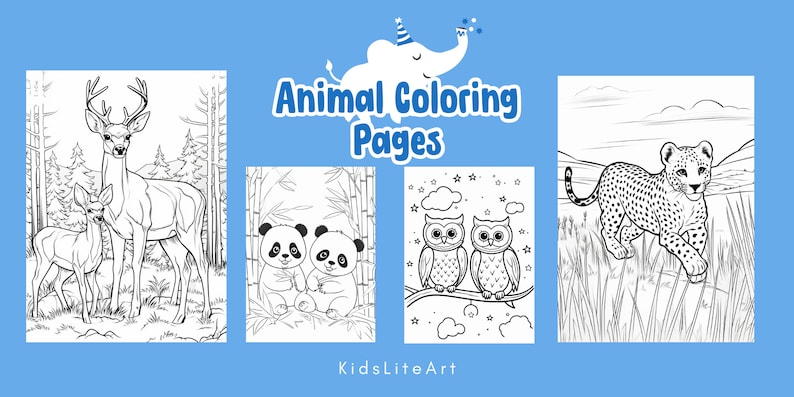 Animal Coloring Pages for Kids Cute Animal Coloring Sheets Toddler ...