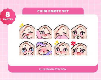 Blonde Hair Emotes Set - Etsy