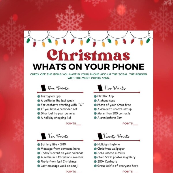 Christmas Whats on Your Phone - Etsy
